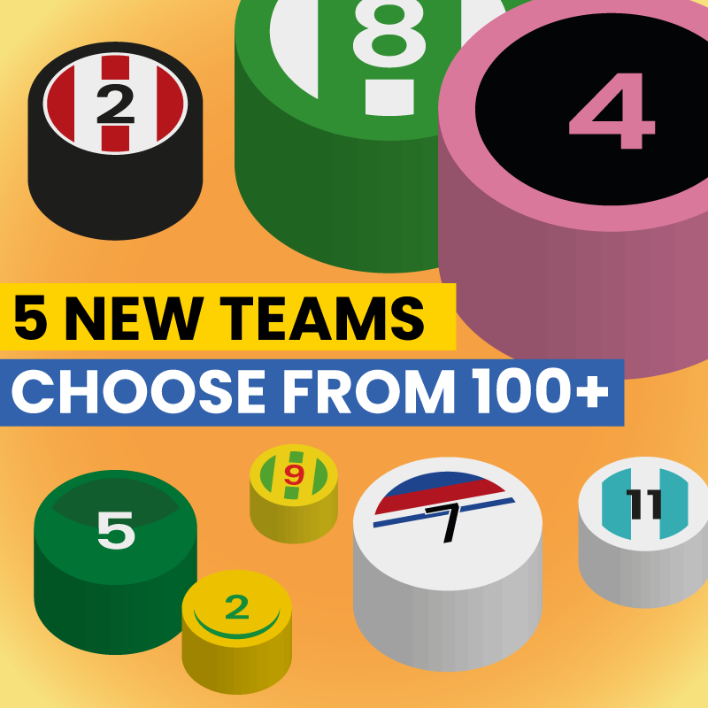 5 stickered teams - Counter Attack